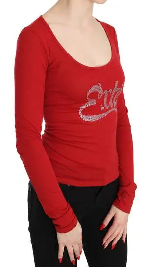 EXTE Crystal Embellished Long Sleeve Top