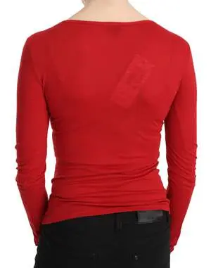 EXTE Crystal Embellished Long Sleeve Top