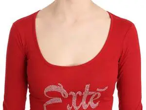 EXTE Crystal Embellished Long Sleeve Top