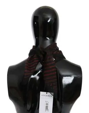 Costume National Orange 100% Silk Branded Scarf
