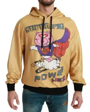 Dolce & Gabbana Pig Of The Year Hooded Sweater - Gold