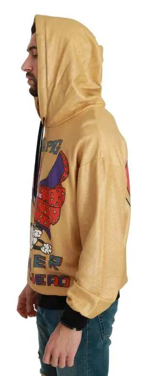 Dolce & Gabbana Pig Of The Year Hooded Sweater - Gold