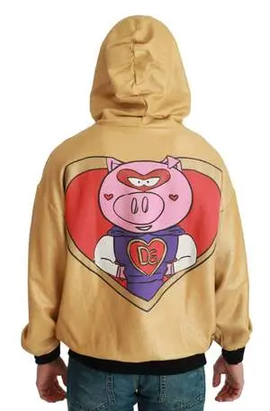 Dolce & Gabbana Pig Of The Year Hooded Sweater - Gold