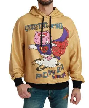 Dolce & Gabbana Pig Of The Year Hooded Sweater - Gold