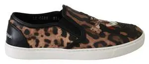 DOLCE & GABBANA Leopard Print Leather Loafers