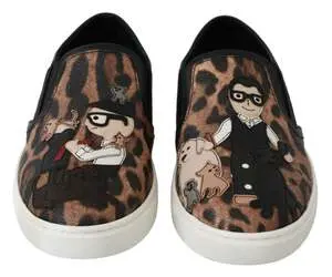 Dolce & Gabbana Leopard Print Leather Loafers