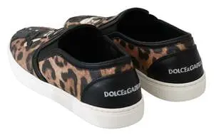 Dolce & Gabbana Leopard Print Leather Loafers