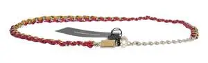 Dolce & Gabbana Braided Leather Belt With Crystal Detail