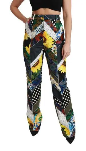 Dolce & Gabbana Print High Waist Straight Pants