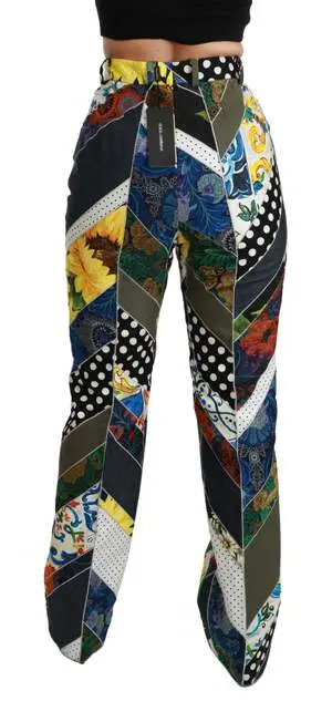 Dolce & Gabbana Print High Waist Straight Pants