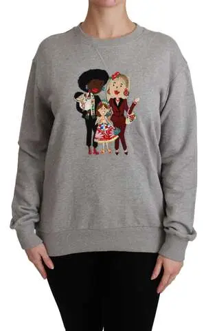 Dolce & Gabbana Crew Neck Cotton Pullover Sweater
