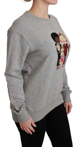 Dolce & Gabbana Crew Neck Cotton Pullover Sweater