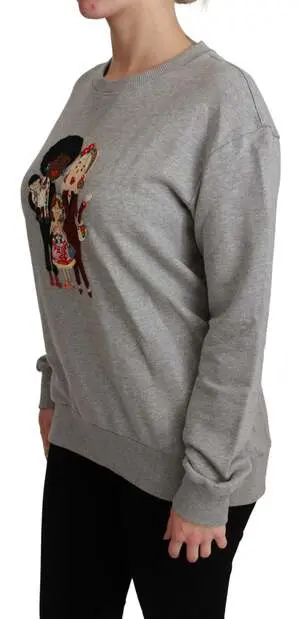Dolce & Gabbana Crew Neck Cotton Pullover Sweater