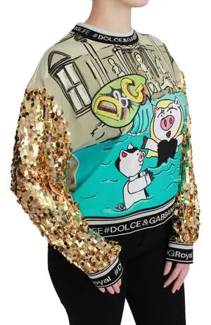 Dolce & Gabbana Year Of The Pig Sequined Sweater - Multicolor