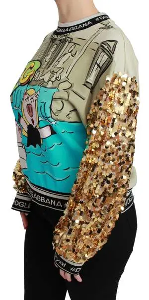 Dolce & Gabbana Year Of The Pig Sequined Sweater - Multicolor