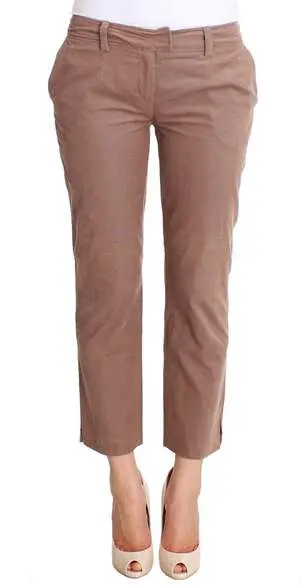 Costume National Cnc Cropped Corduroy Pants - Brown