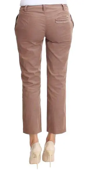 Costume National Cnc Cropped Corduroy Pants - Brown