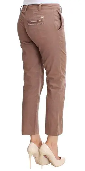 Costume National Cnc Cropped Corduroy Pants - Brown