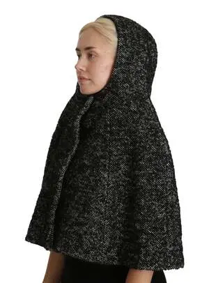 Dolce & Gabbana Tweed Wool Kaftan Cape