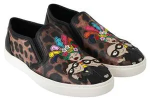 Dolce & Gabbana Leopard Print Leather Loafers