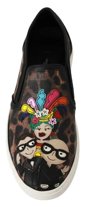 Dolce & Gabbana Leopard Print Leather Loafers