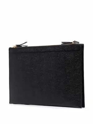 Thom Browne Logo-print Leather Cross Body Bag - Navy
