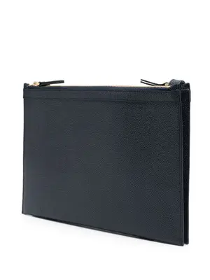 Thom Browne Logo-print Leather Cross Body Bag - Navy