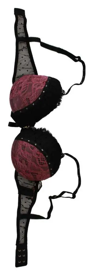 Roberto Cavalli Pink Lace Push Up Bra Underwear
