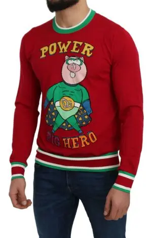 Dolce & Gabbana Wool And Silk Pig Of The Year Sweater