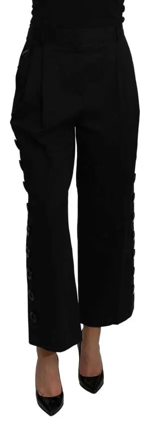 Dolce & Gabbana High-waist Cropped Cotton-stretch Trousers