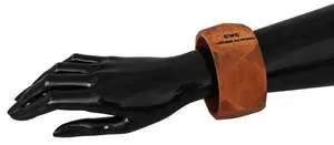 Costume National Wood Branded Bracelet