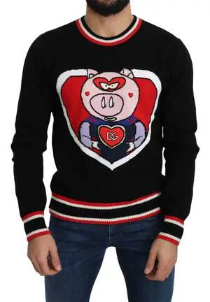 Dolce & Gabbana Cashmere Pig Of The Year Pullover Sweater