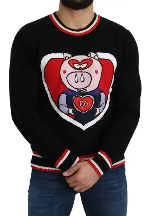 Dolce & Gabbana Cashmere Pig Of The Year Pullover Sweater