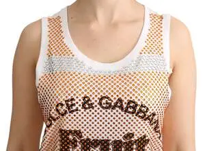 Dolce & Gabbana Crystal Embellished Cotton Tank Top