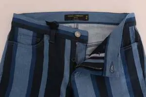 Dolce & Gabbana Striped Cotton Slim Jeans
