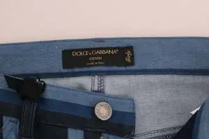 Dolce & Gabbana Striped Cotton Slim Jeans