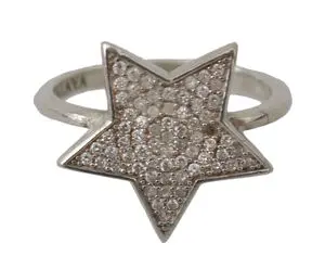 NIALAYA JEWELRY Cz Star 925 Ring - Silver