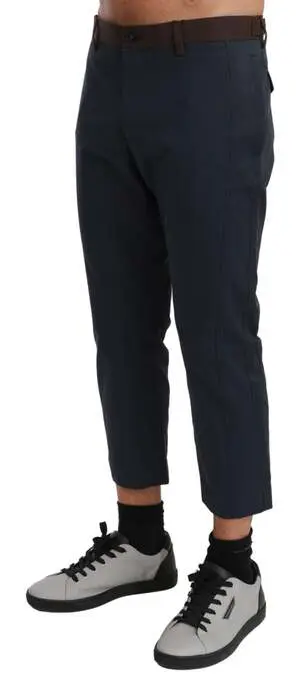 Dolce & Gabbana Striped Cropped Trousers - Brown