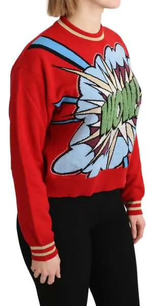Dolce & Gabbana Knitted Cashmere Cartoon Top Sweater