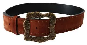 Dolce & Gabbana Suede Leather Studded Belt