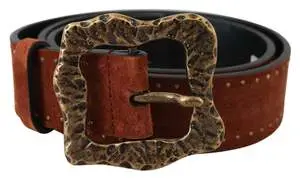 Dolce & Gabbana Suede Leather Studded Belt