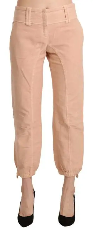 Ermanno Scervino Mid-waist Cropped Cotton Trousers