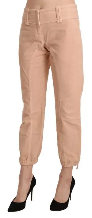 Ermanno Scervino Mid-waist Cropped Cotton Trousers