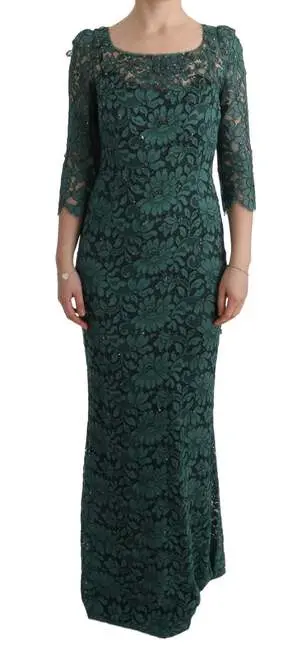 Dolce & Gabbana Floral Crystal Ricamo Sheath Dress