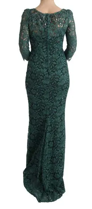 Dolce & Gabbana Floral Crystal Ricamo Sheath Dress