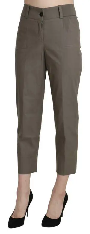 BENCIVENGA High-waisted Cropped Dress Trousers