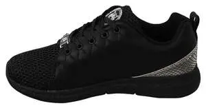 Philipp Plein Sport Casual Sneakers With Embossed Logo Detail - Black
