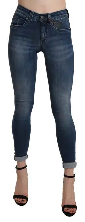Ermanno Scervino High-waist Skinny Cropped Cotton Jeans
