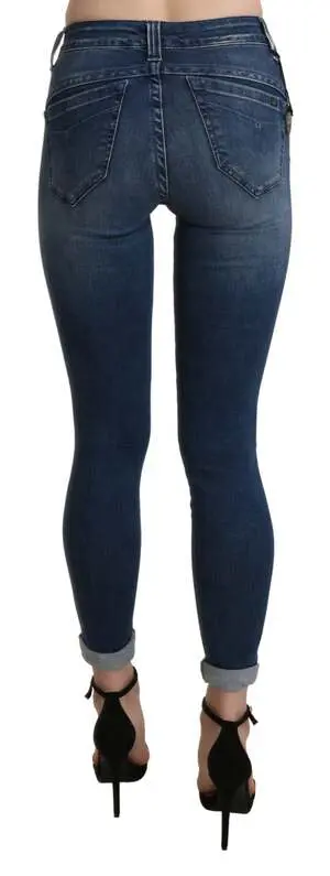 Ermanno Scervino High-waist Skinny Cropped Cotton Jeans