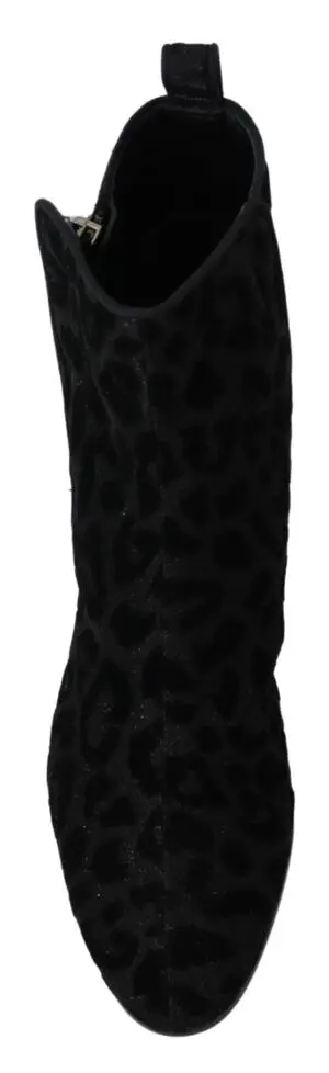 Dolce & Gabbana Leopard Print Short Boots